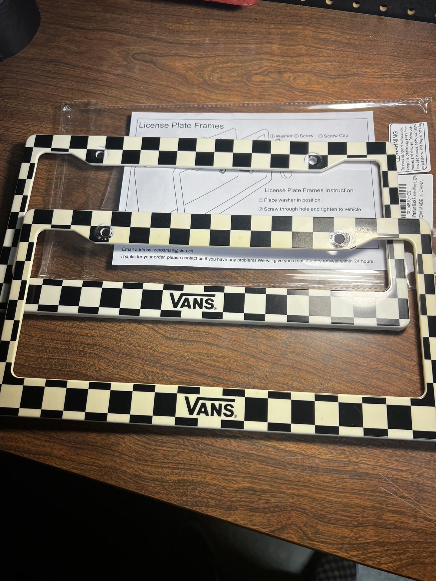 Vans Checkered License Plate Frames Only $10!!!! for Sale in Arrowhed ...