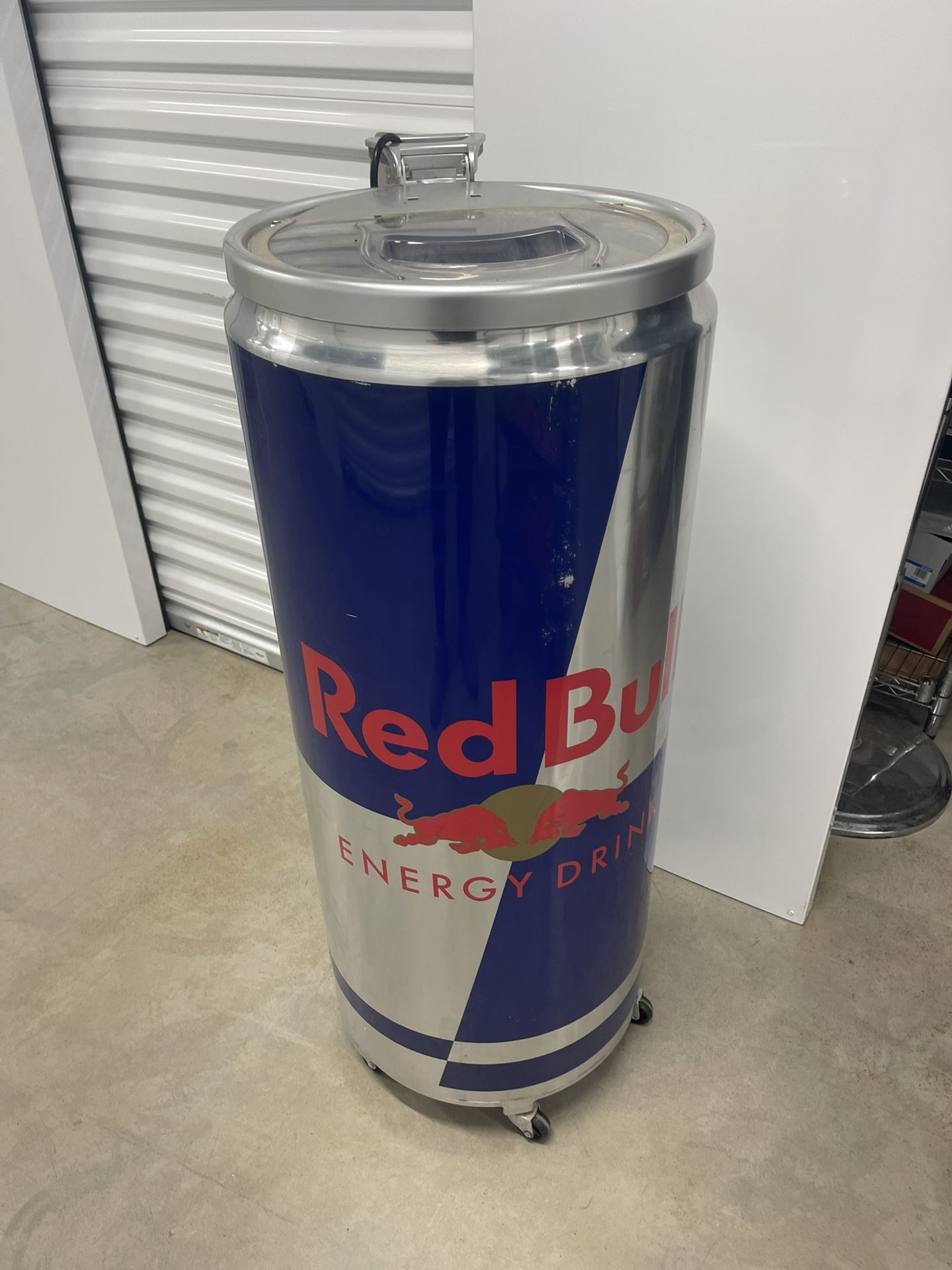 Red Bull Energy Drink Can Display Cooler Wheeled Ice Chest 40" for Sale ...