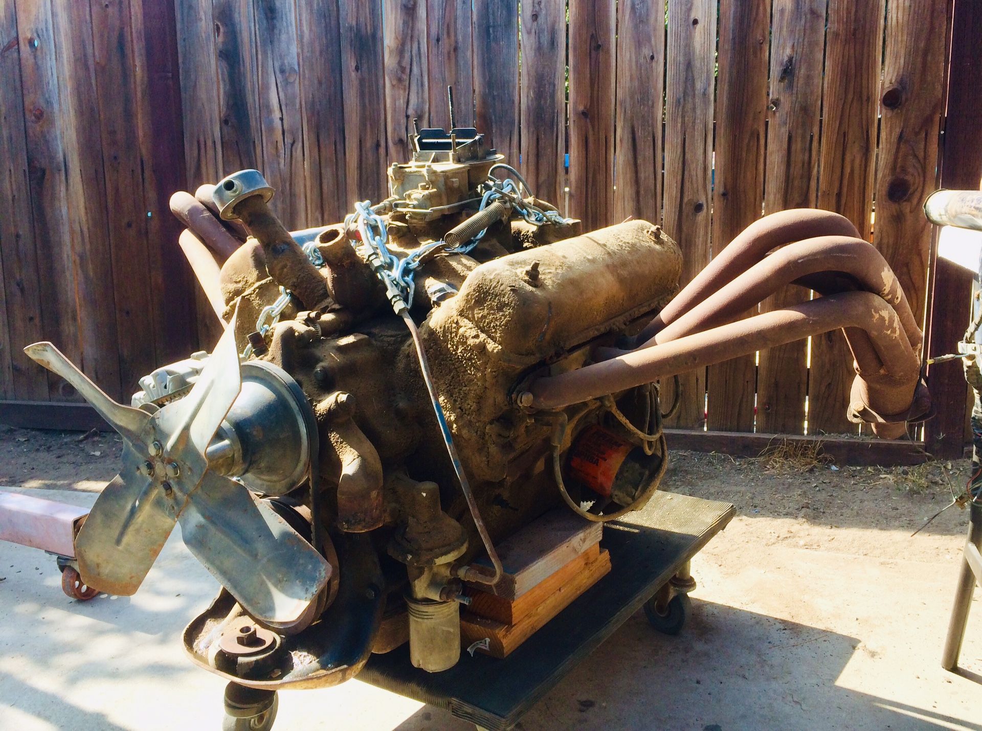 1963 63 Ford 292 V8 Y Block engine motor complete with headers and ...