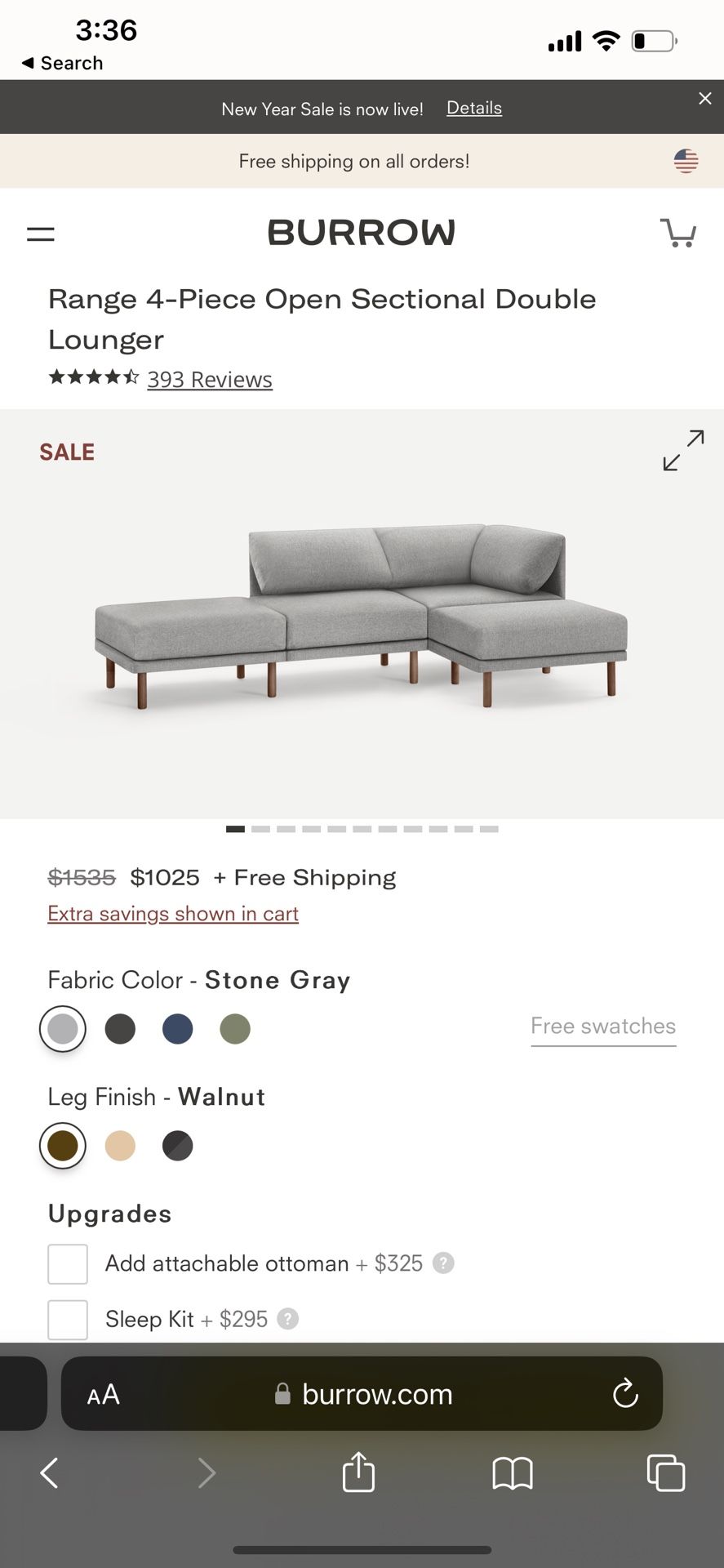 Burrow Range 4-piece Open sectional for Sale in Seattle, WA - OfferUp