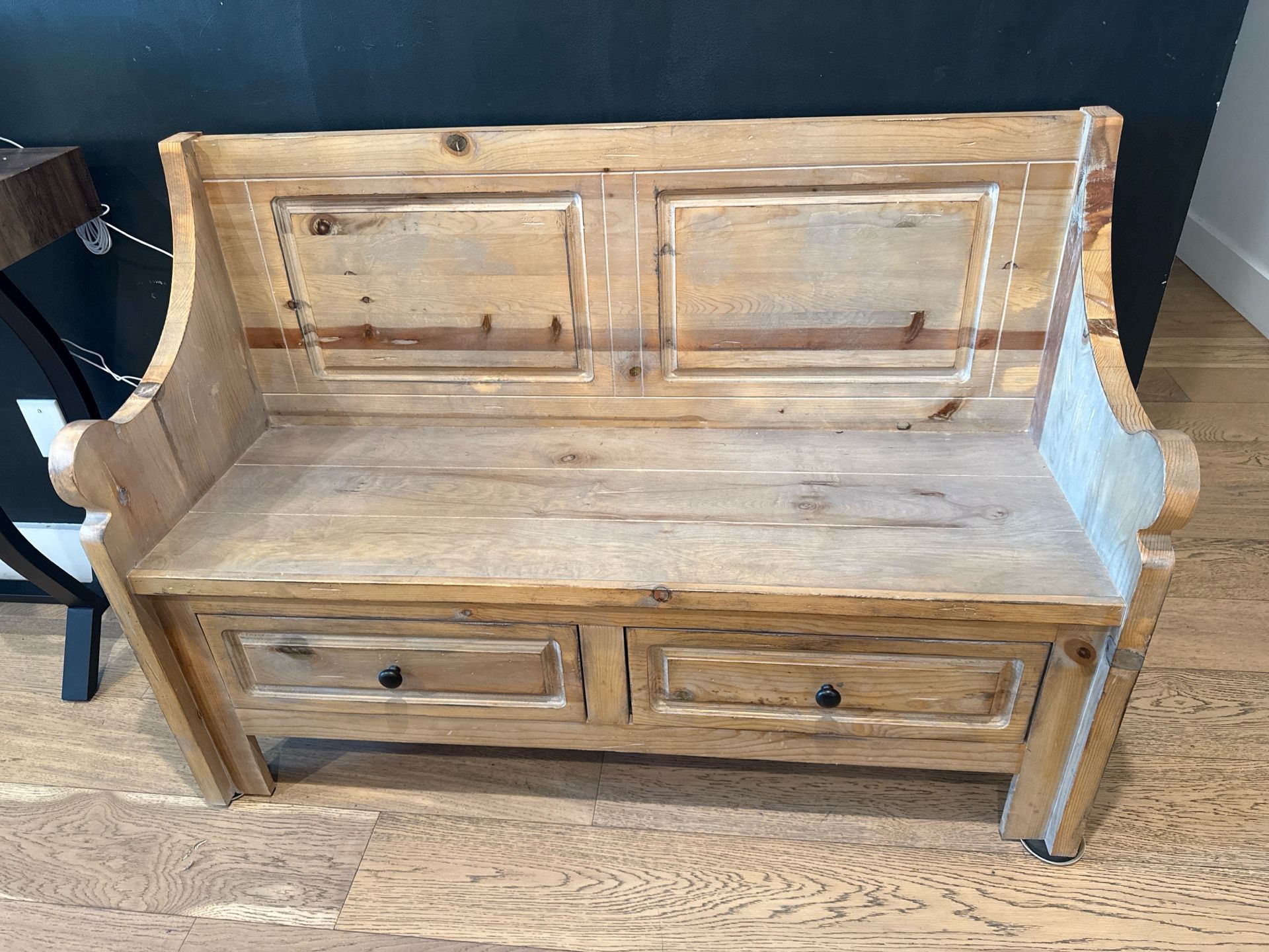 Solid Wood Storage Bench — Beautiful Rustic Character! for Sale in Seal ...