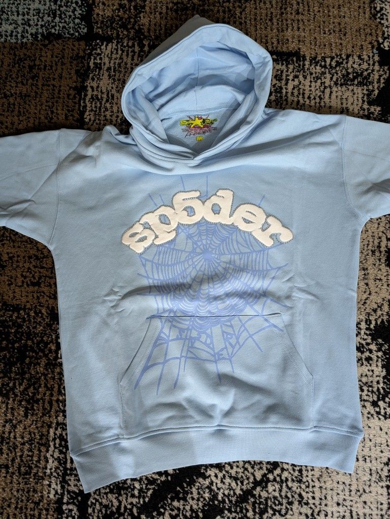 Light Blue Sp5der Hoodie Size M for Sale in Sacramento, CA - OfferUp