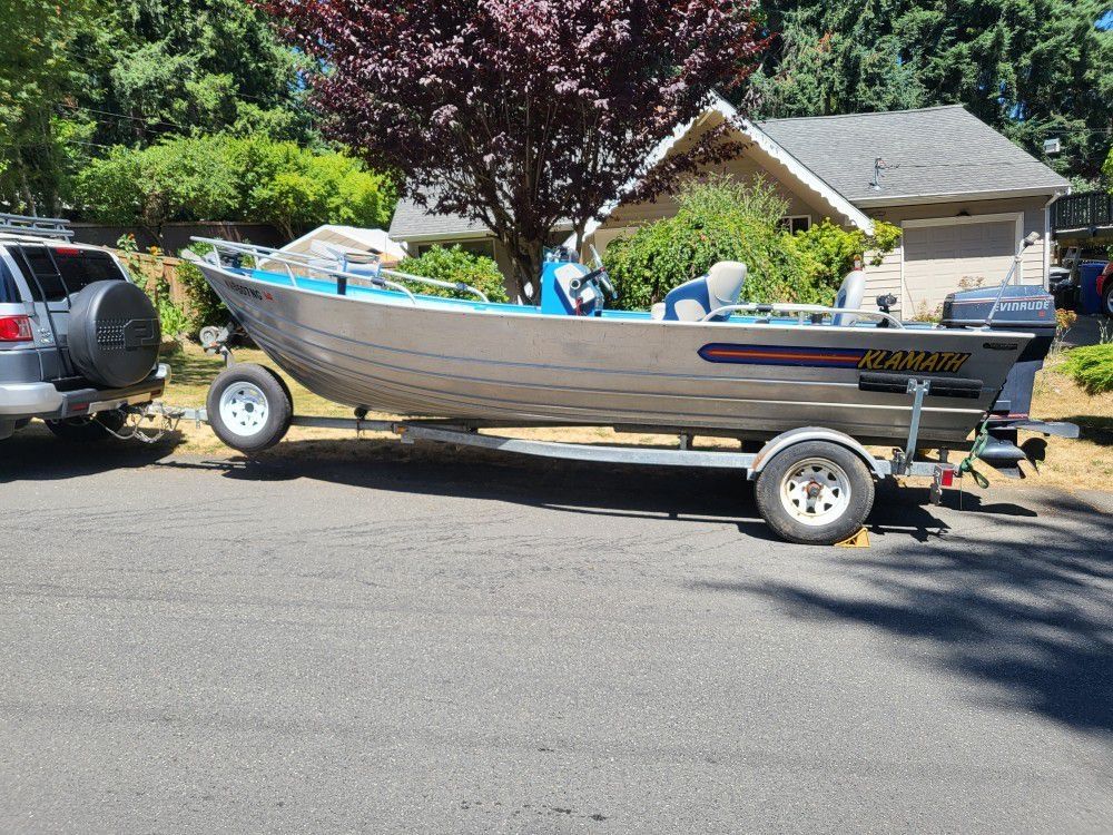 18' Klamath center console Aluminum boat for Sale in Kenmore, WA - OfferUp