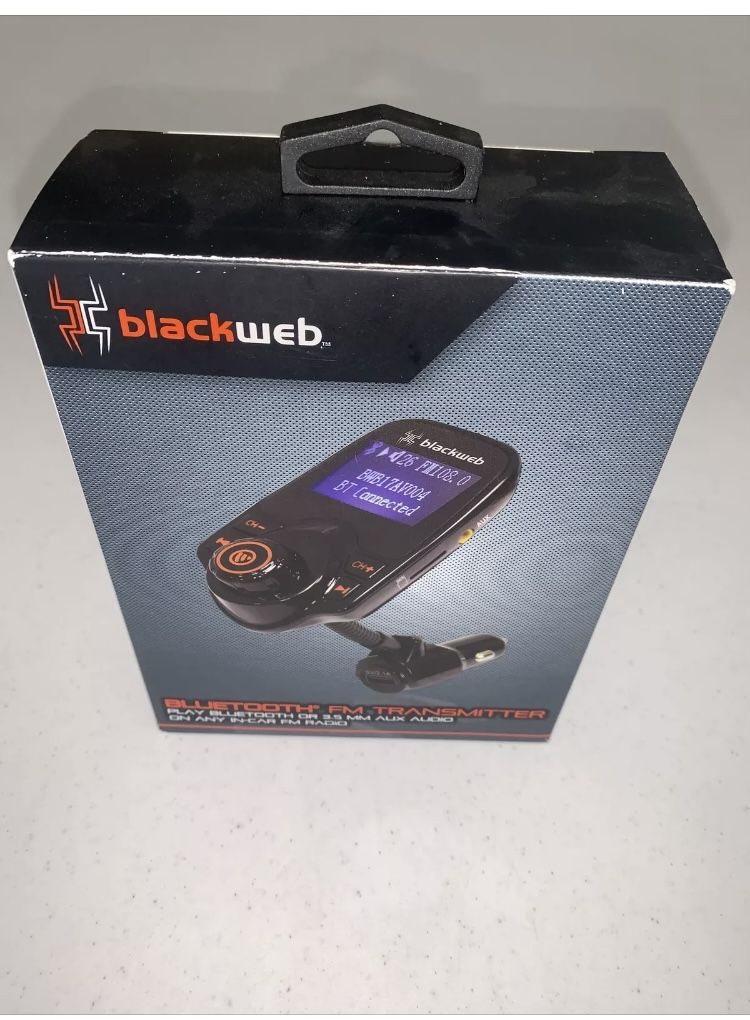 Blackweb Bluetooth FM Transmitter 3.5 Aux Audio On Any In Car Radio NEW never used. for Sale in Mt. Juliet TN OfferUp