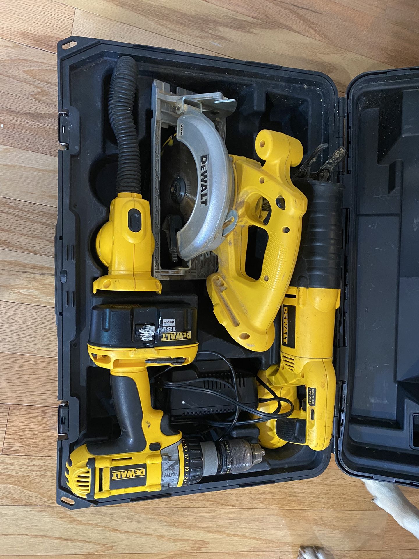 Dewalt 18v Tool Set - Circular Saw, Sawzall, Drill And Light. Tools and ...