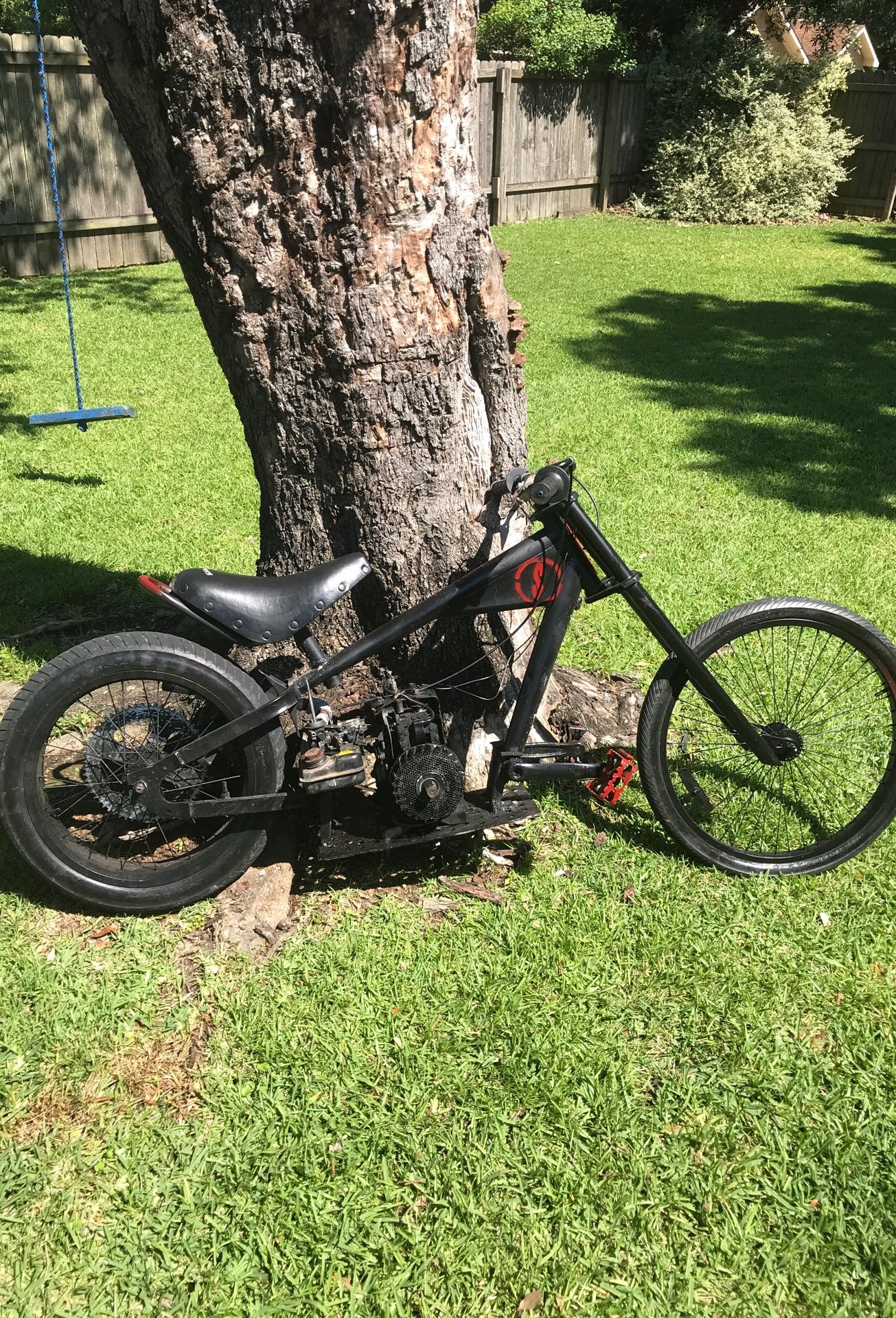 Homemade motorized Swin stingray chopper bike 3hp brigs for Sale in ...