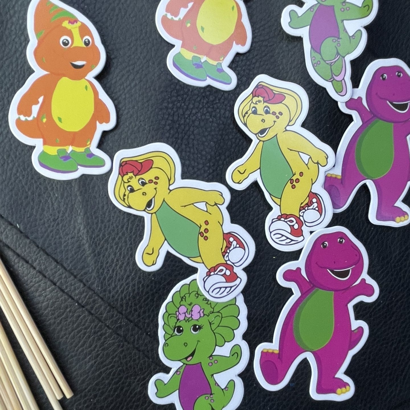 Barney Cupcake Toppers