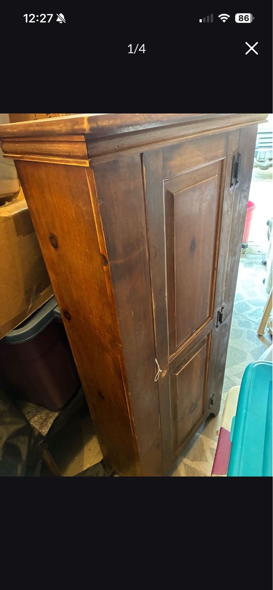 $125- Nice distressed wooden cabinet for Sale in San Antonio, TX - OfferUp