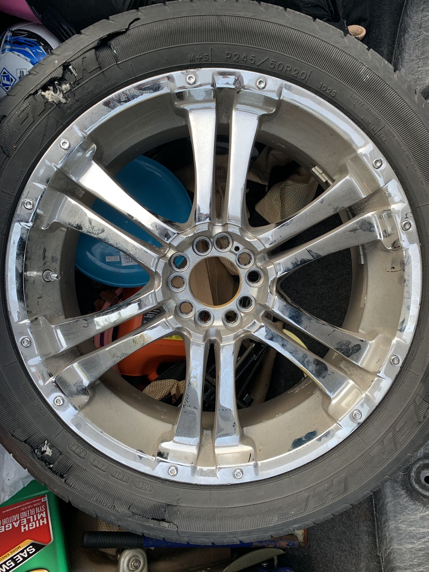 Chrome 20 inch 5x108,110,114, 115 they are universal rims for Sale in ...