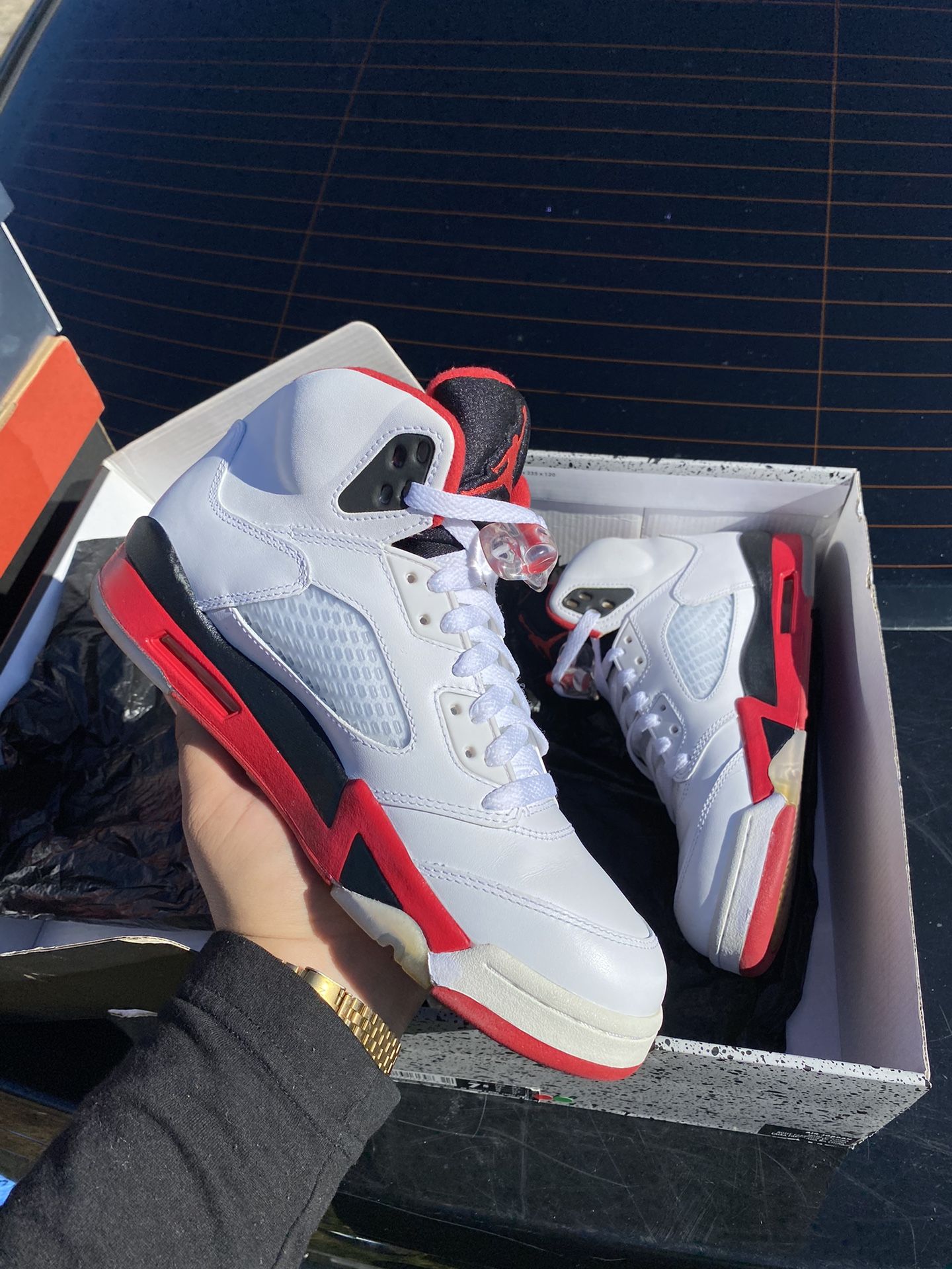 Fire Red 5s Black Tongue Og