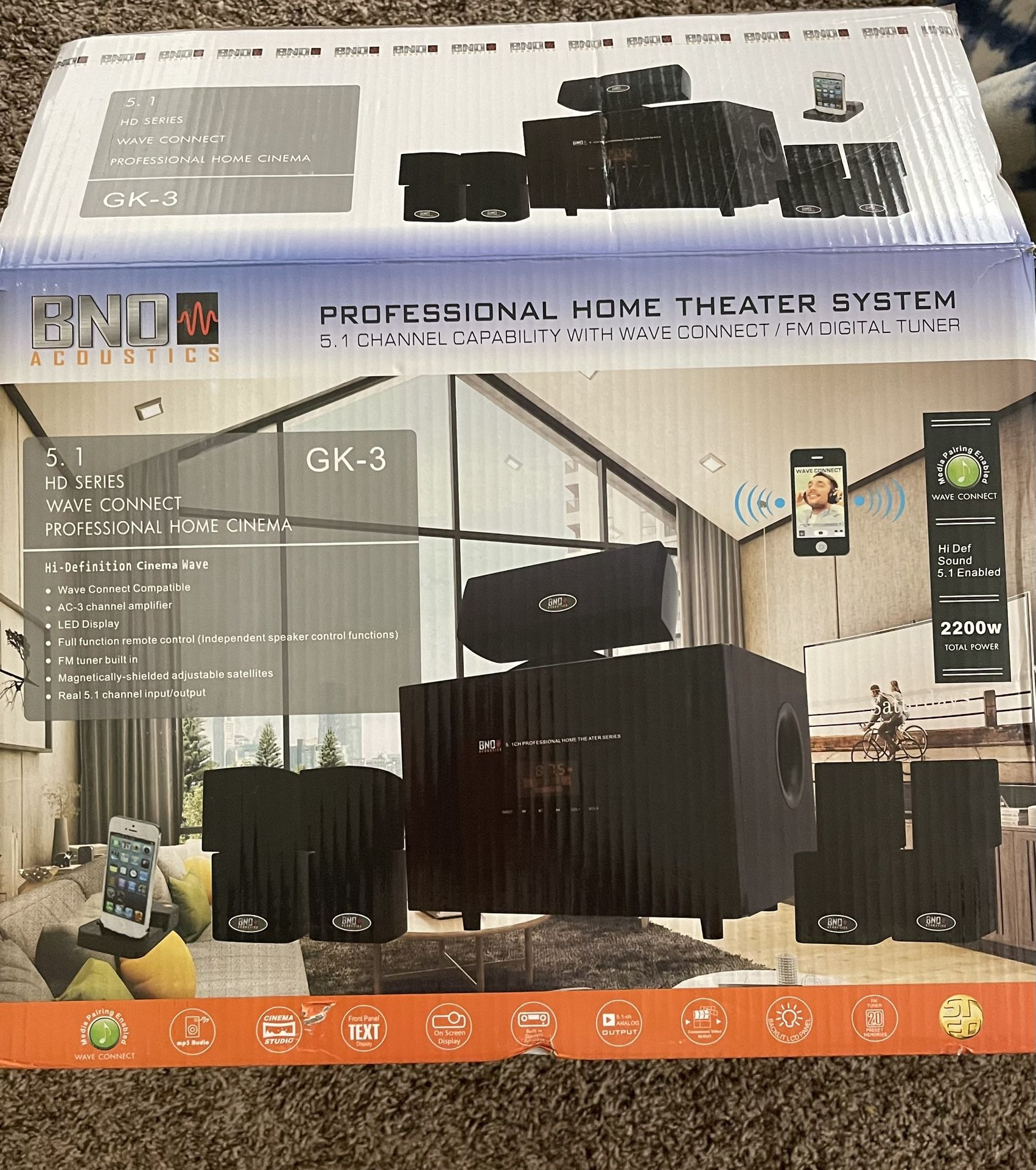 BNO Acoustics Home Theater System GK-3 for Sale in Colorado Springs, CO ...