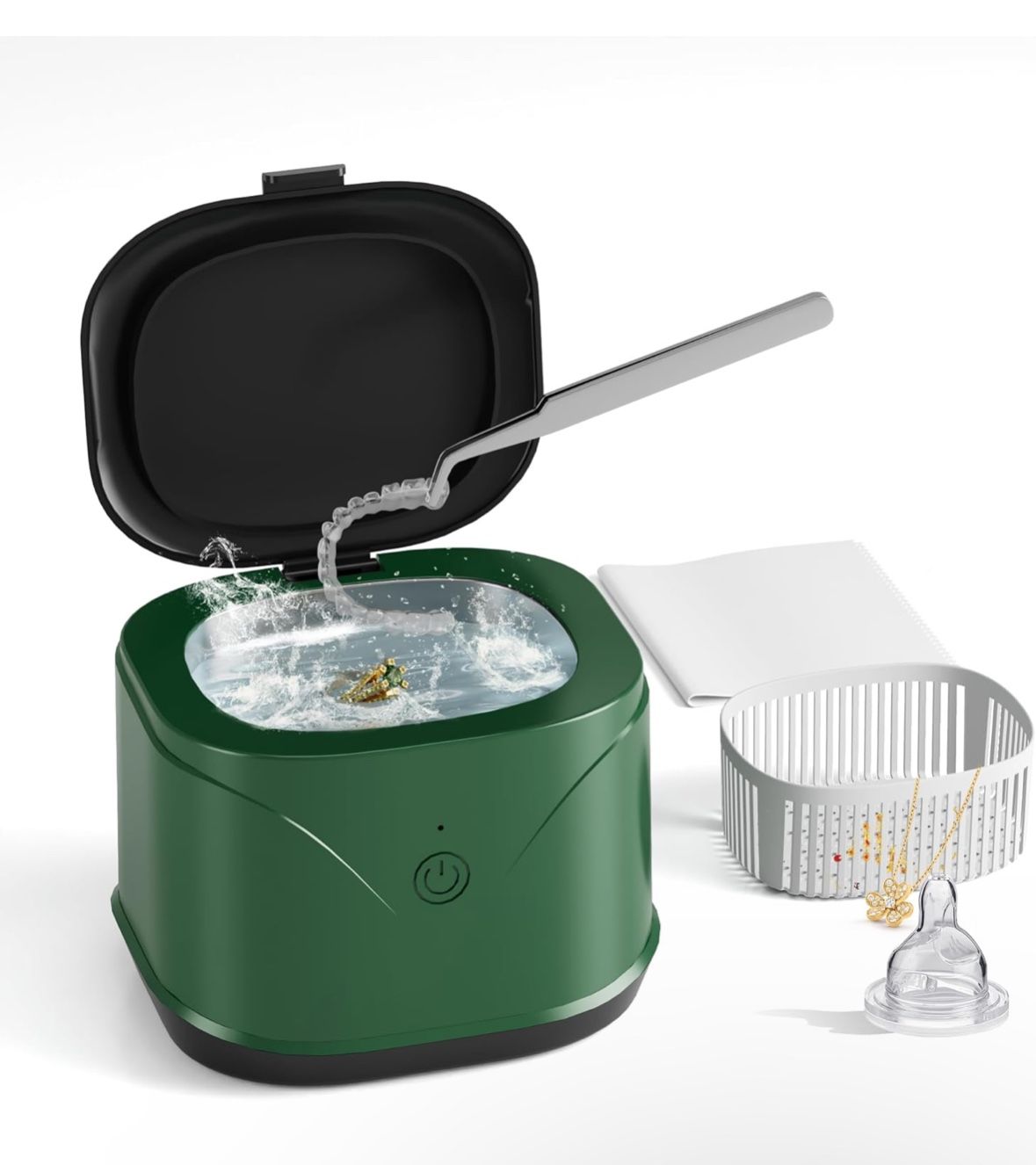 46kHz Sonic Jewelry Cleaner ROLWAY Professional Jewelry Cleaner Machine ...