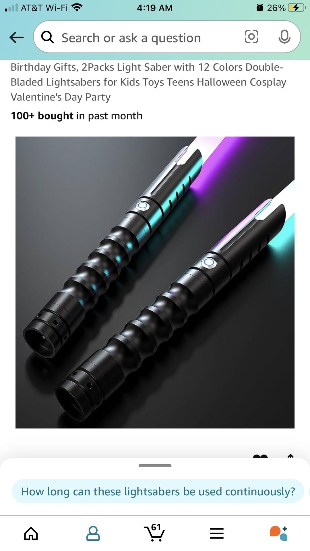 Dual Wielding Lightsaber Staff for Sale in Denver, CO - OfferUp
