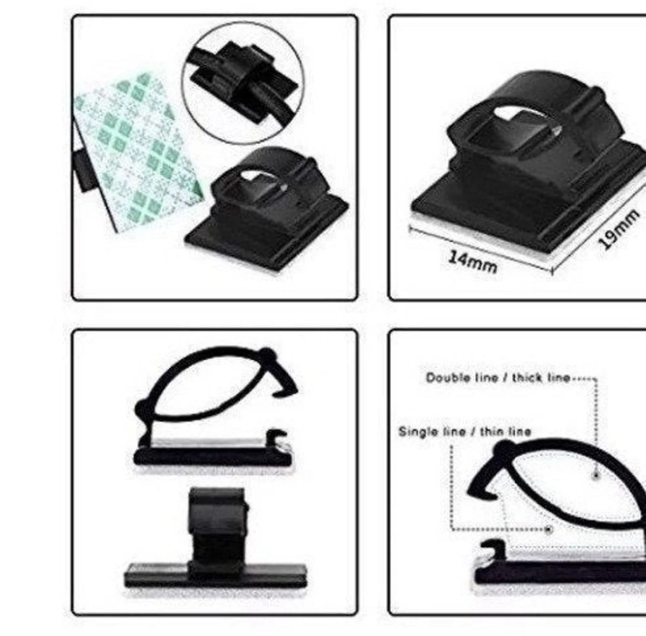 Brand New 64 pc black adhesive wire clips for Sale in Channahon, IL ...