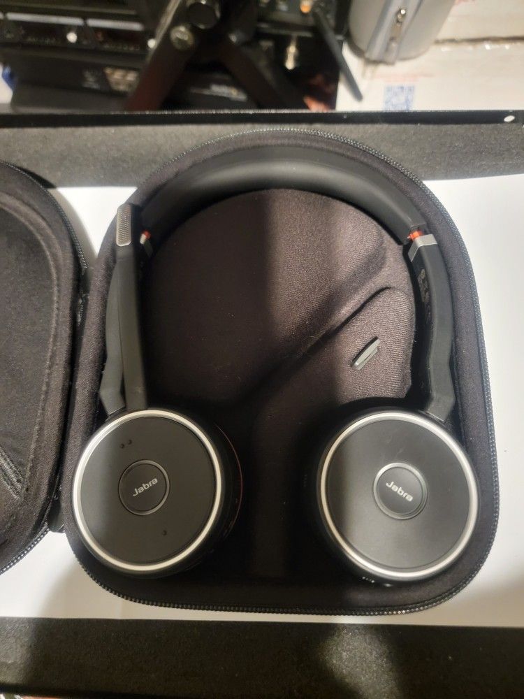 JABRA Evolve 75 Wireless Bluetooth Headset w/ Dongle & Case HSC040W for ...