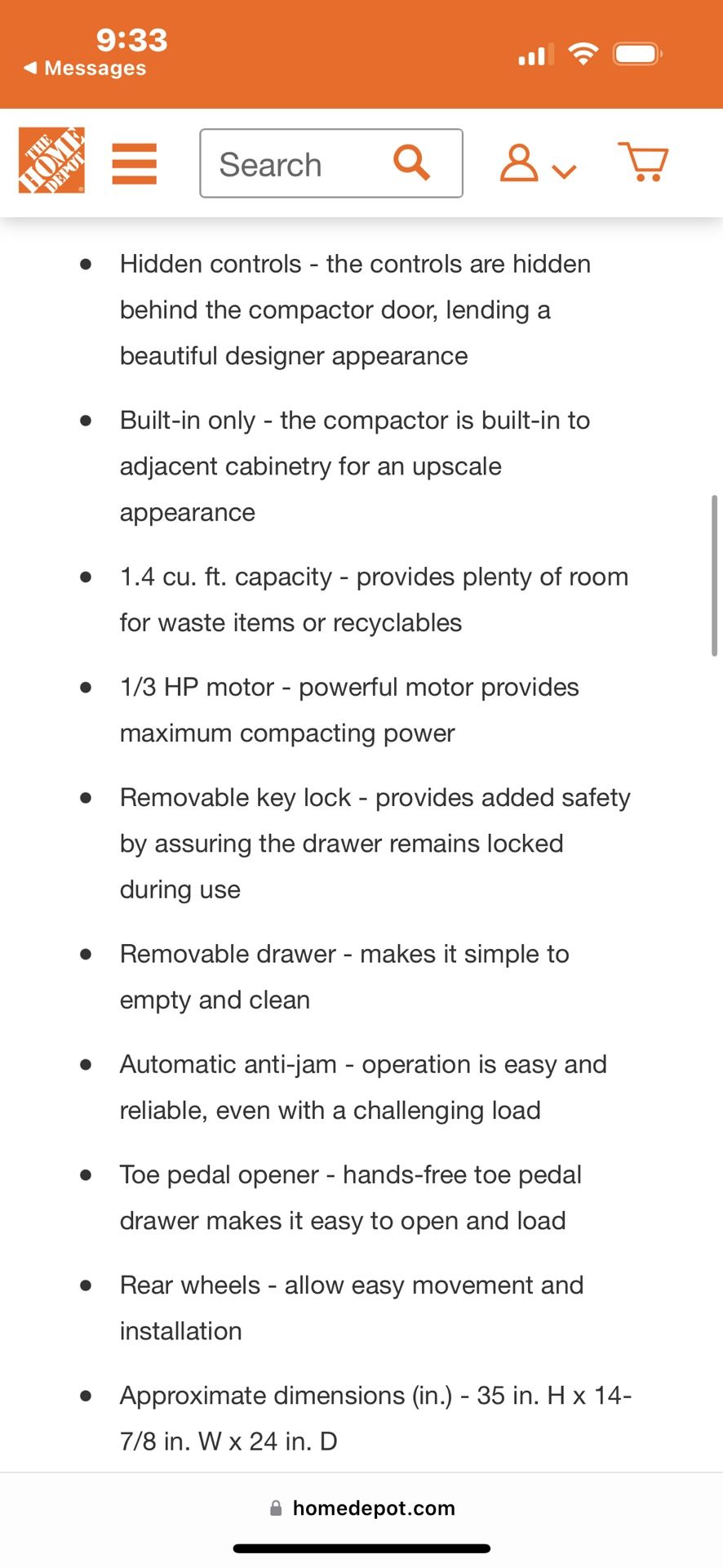 GE 15 in. Built-In Trash Compactor in Stainless Steel for Sale in Los ...