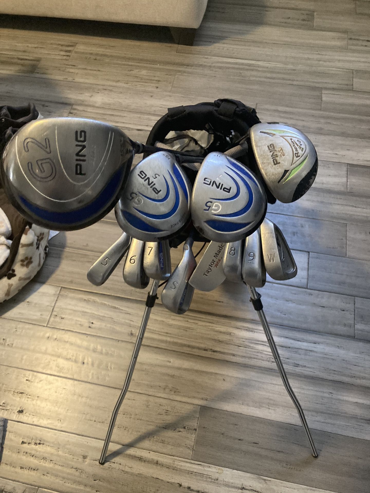 COMPLETE PING GOLF CLUB STARTER SET IRONS WOODS HYBRID DRIVER WEDGES ...