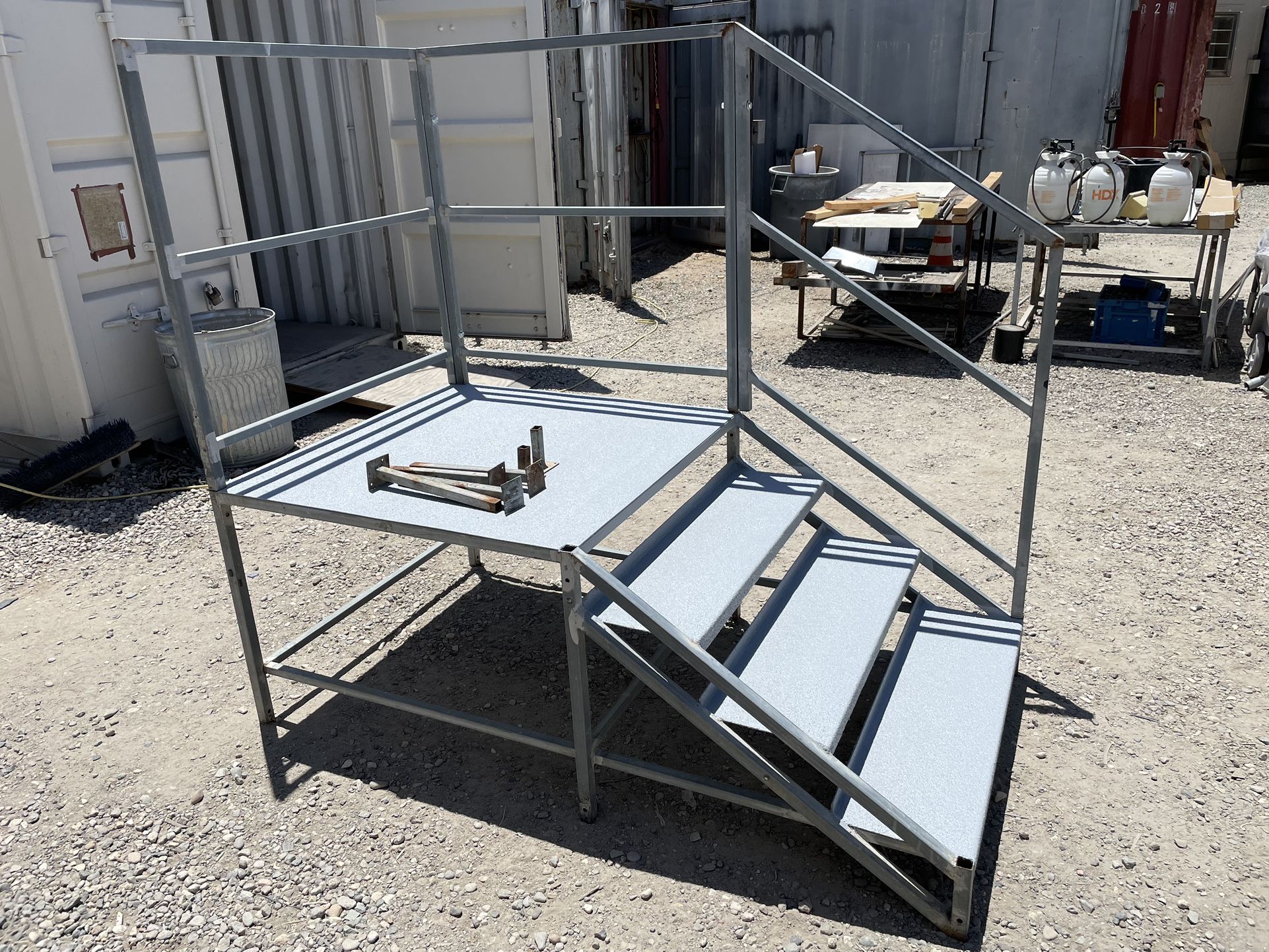 Travel Trailer Fifth Wheel Mobile Home Office Trailer Steps- Galvanized ...