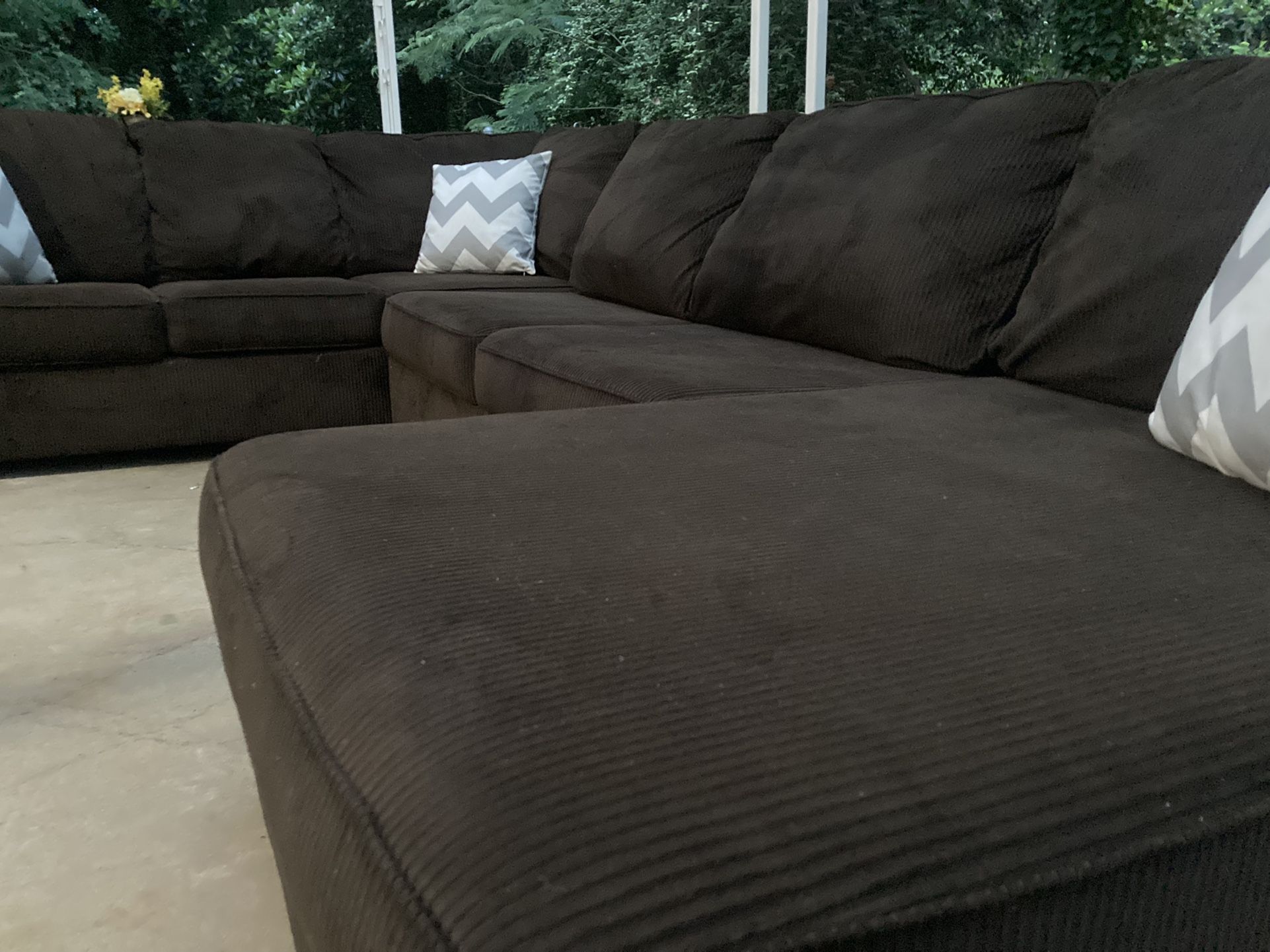 HAVERTYS PLUSH MOCHA BROWN 3PC SECTIONAL SET $499 OBO….ALL OFFERS ...