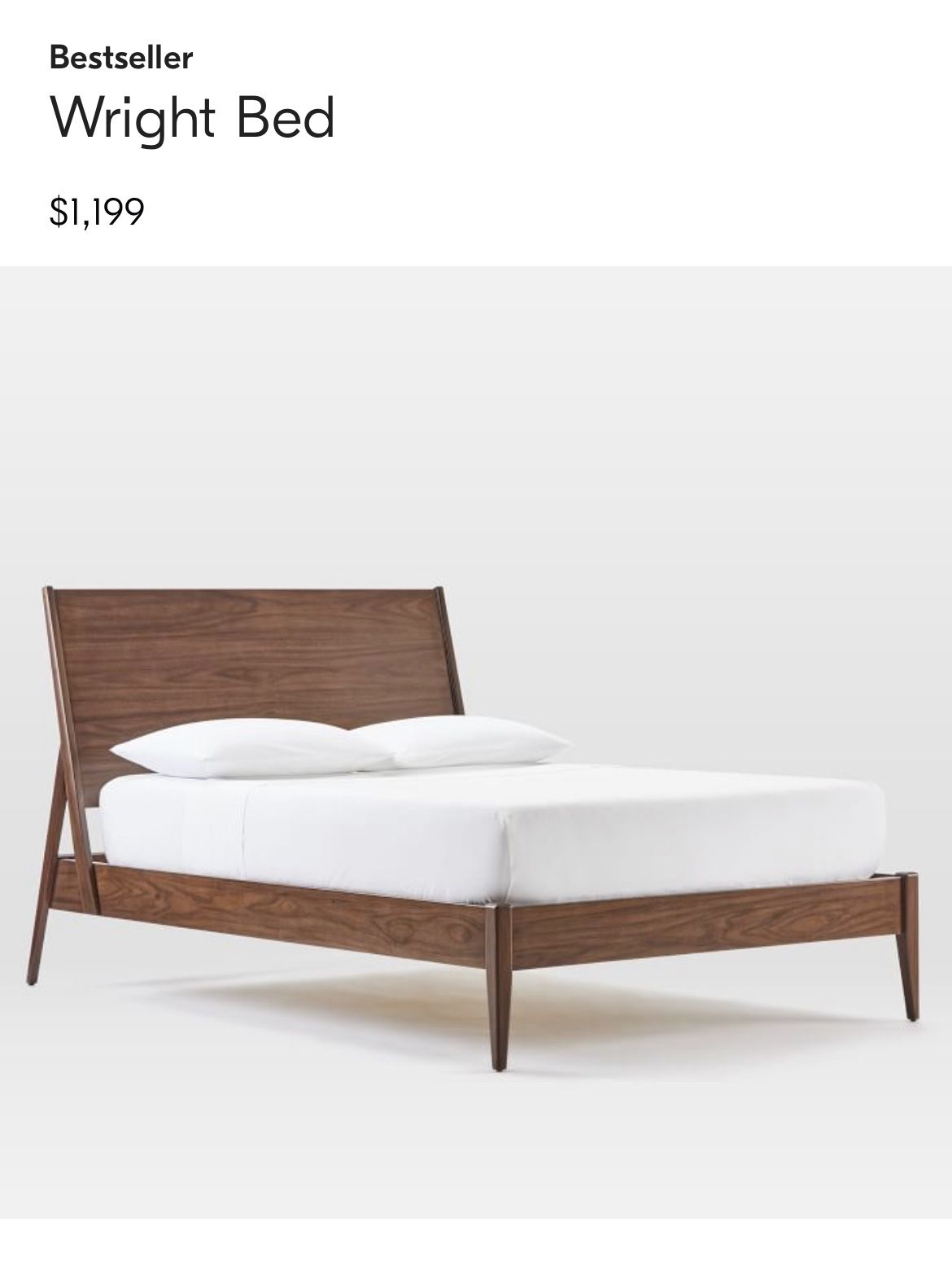 West Elm Bed Frame Perfect Condition for Sale in Tacoma WA OfferUp