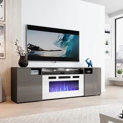 TV Stand Verona 75 with Electric Fireplace for Sale in Elk Grove Village IL OfferUp