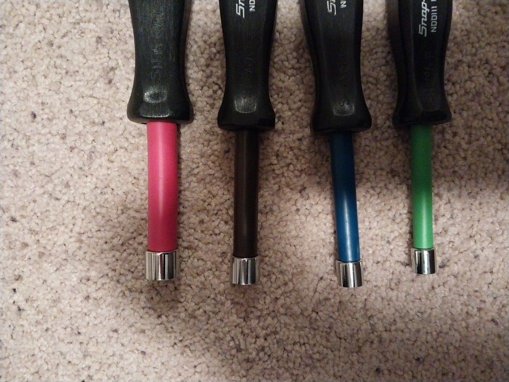Snap-On Nut Driver 11/32, 3/8, 7/16, 1/2. With Blue Point Short ...