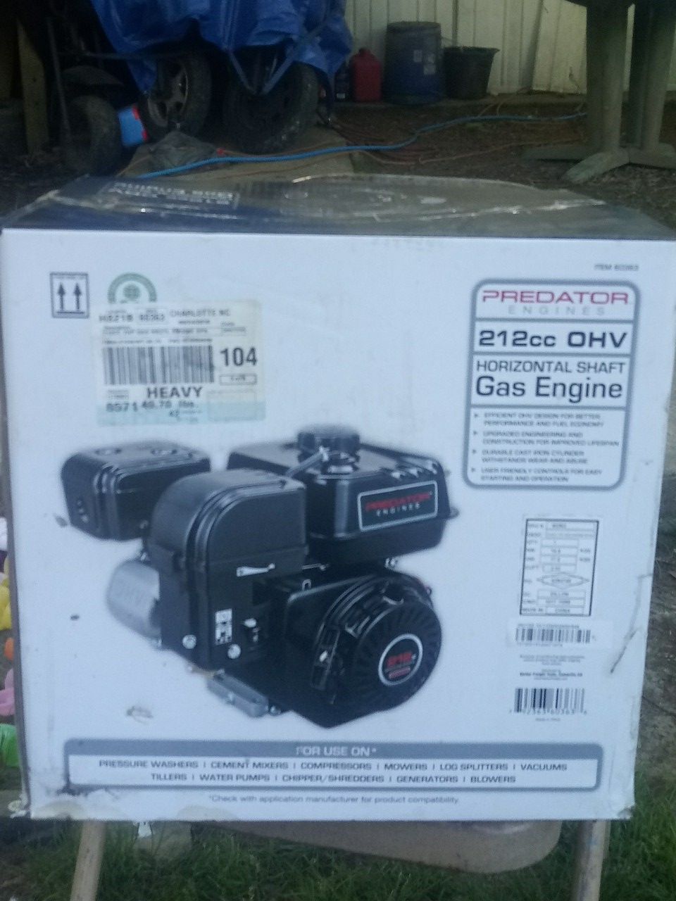 Predator engines 212cc ohv horizontal shaft gas engine new in box for ...
