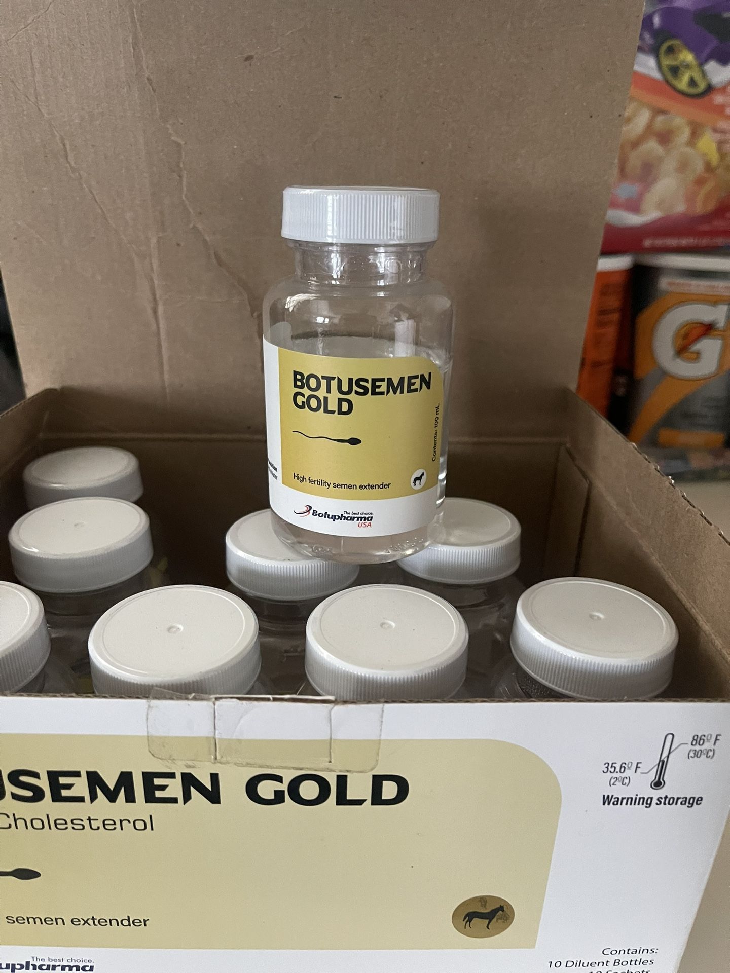 BotuSemen GOLD Equine Semen Extender 100mL 10 Bottles Or Single Bottle ...