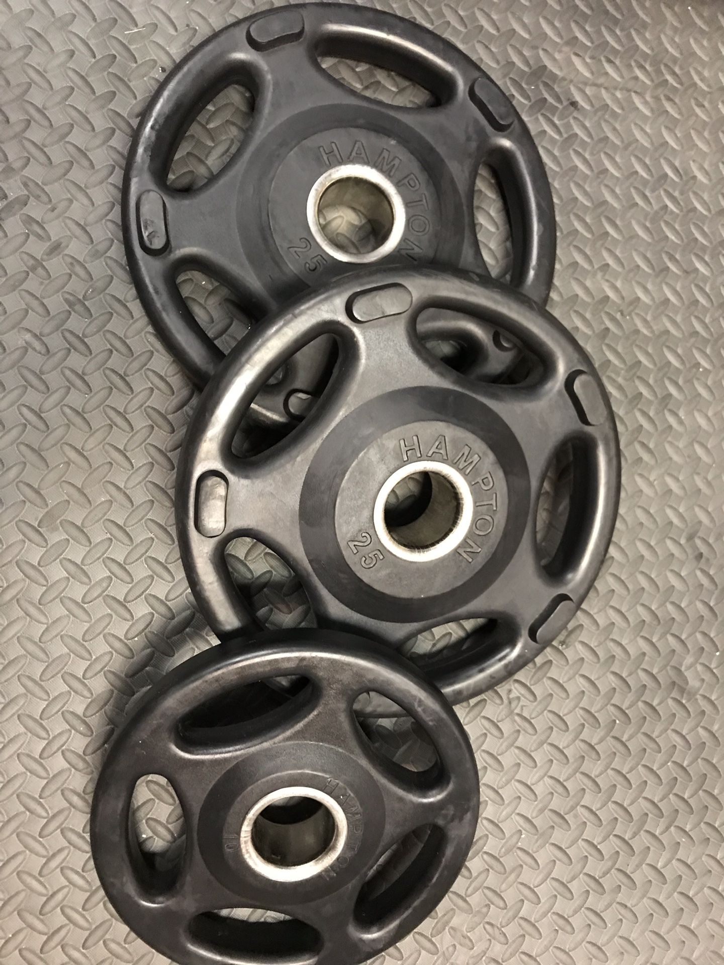 Hampton Olympic rubber grip weights for Sale in San Jose, CA - OfferUp