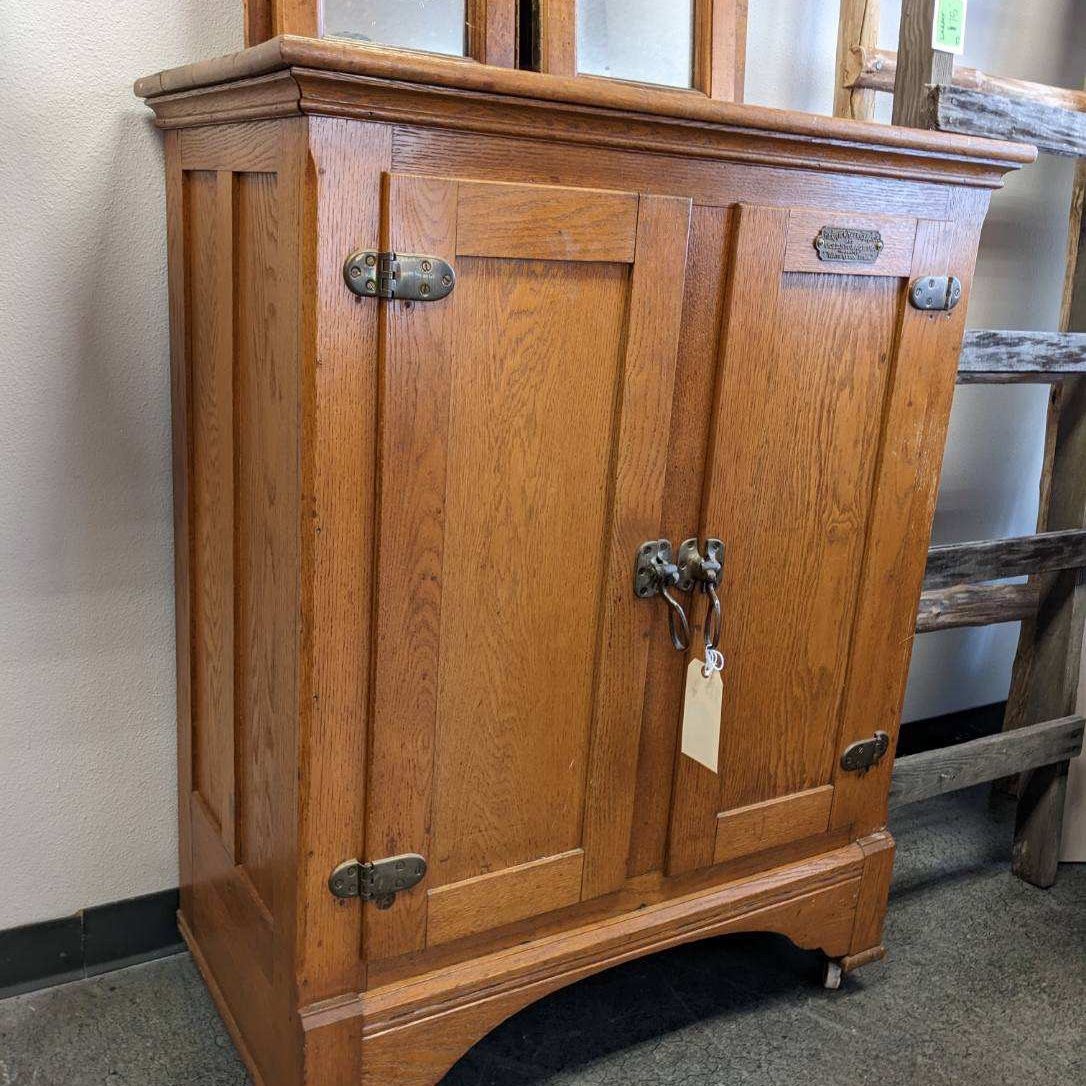 Herrick's Antique Vintage Wood Ice Box Refrigerator, 59% OFF