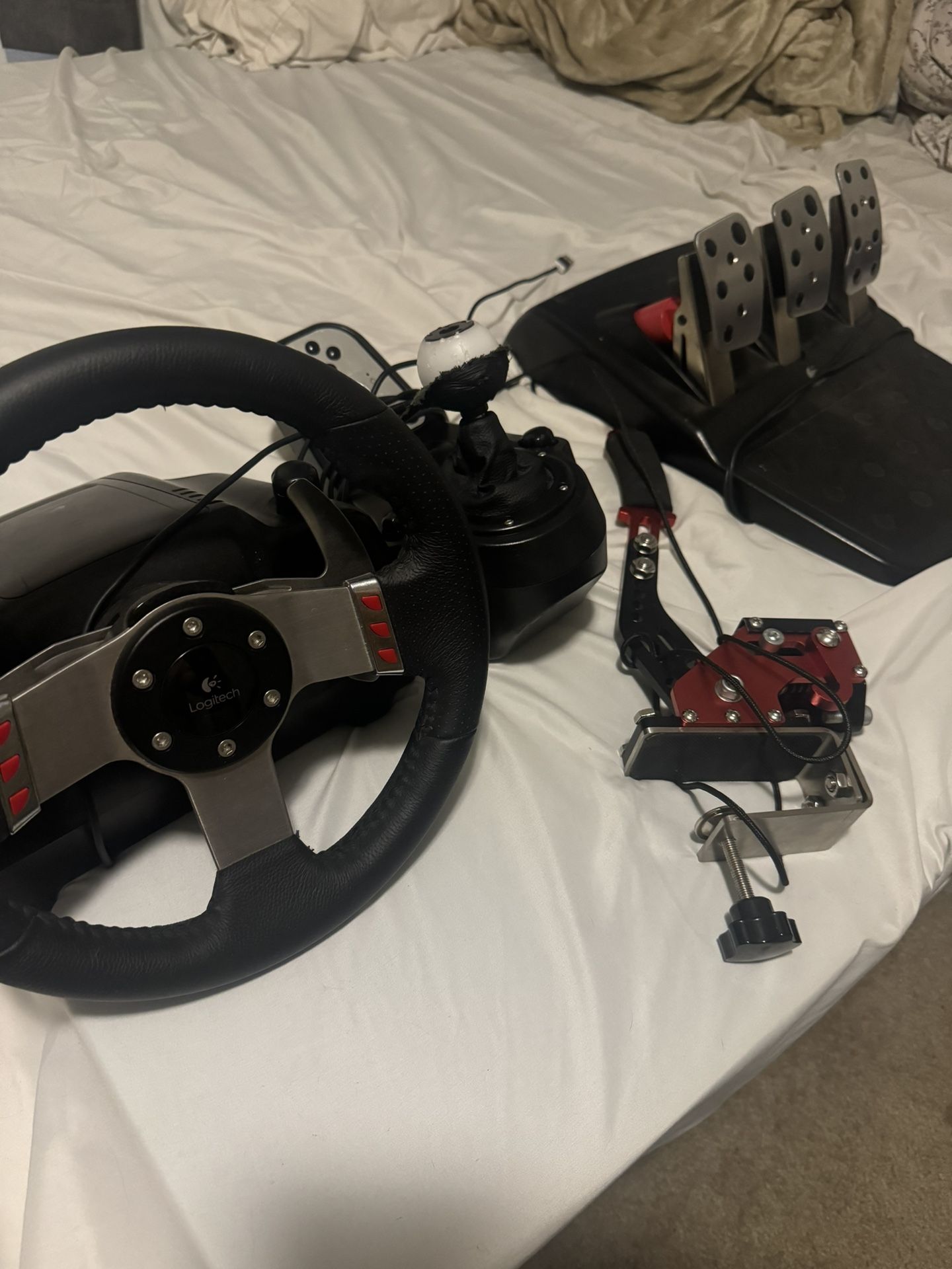 Sim Racing Wheel & Pedals - Logitech G27 with E-brake for Sale in San ...