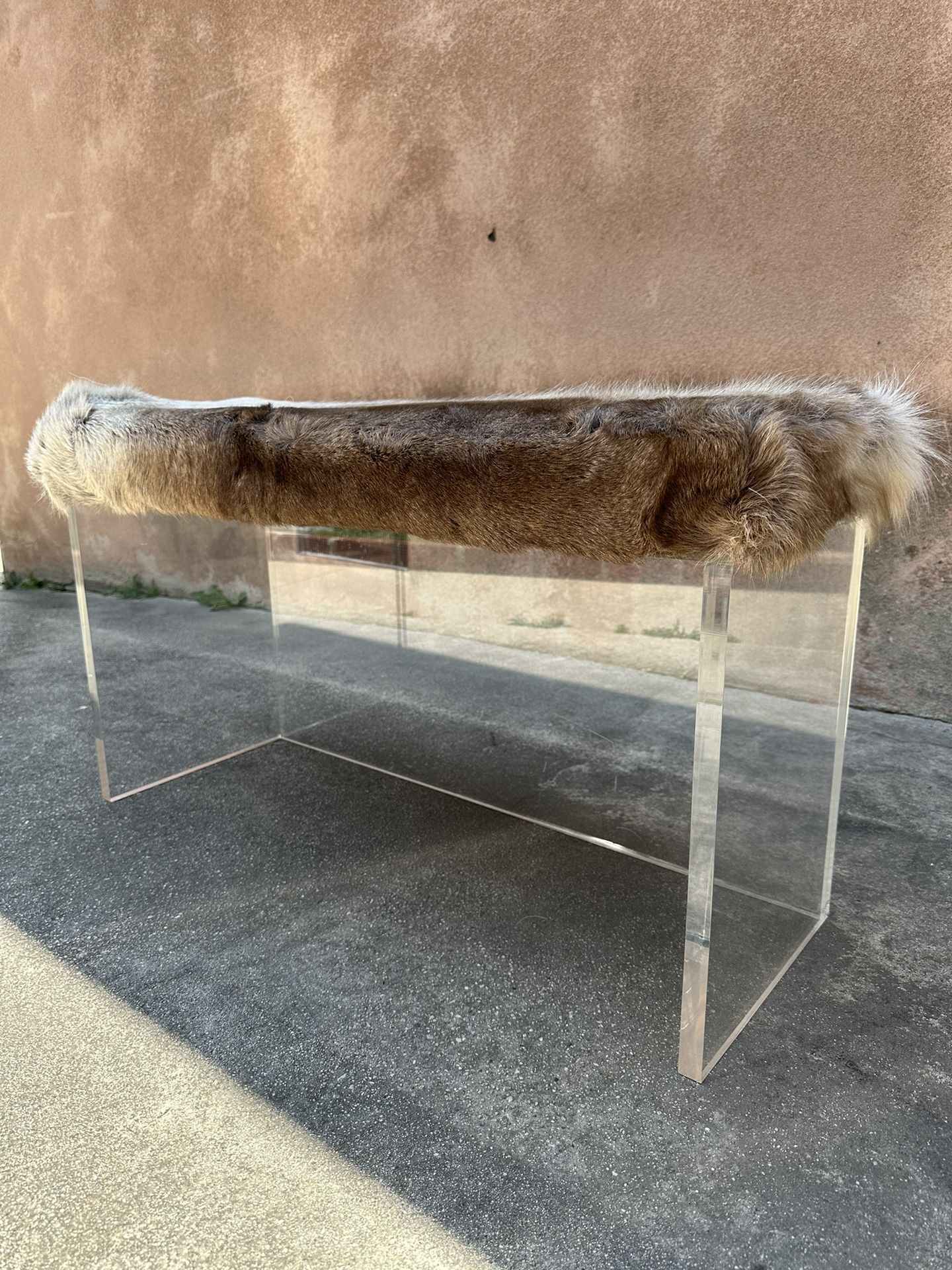 CB2 Reindeer Hide Acrylic Bench for Sale in Burbank CA OfferUp