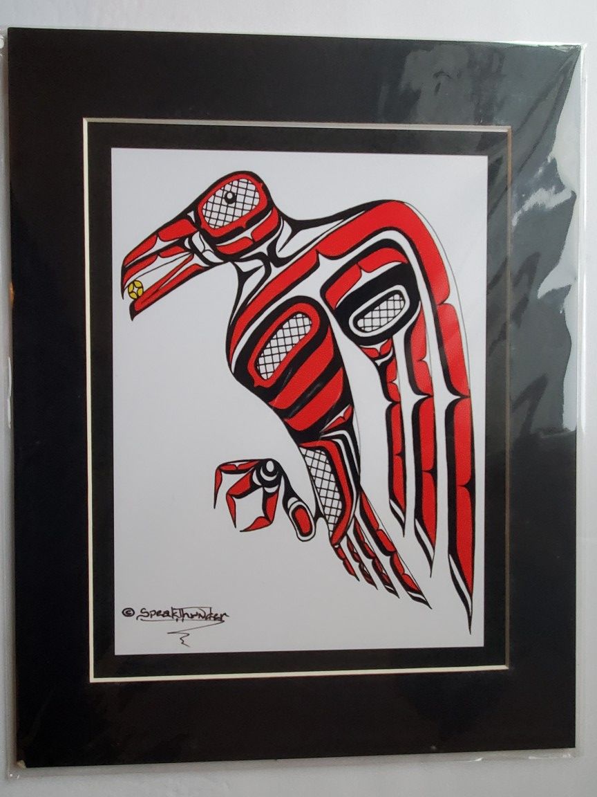Native American coastal salish tribal art Raven design for Sale in ...