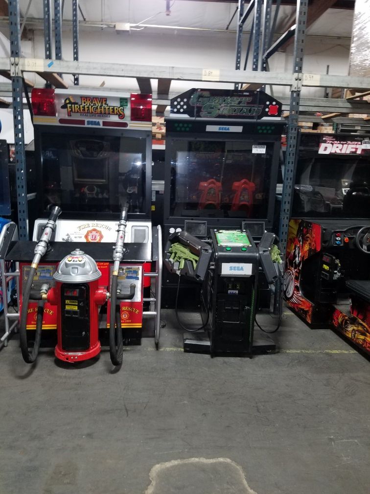 Brave firefighters commercial Arcade game. Works great. LCD monitor ...