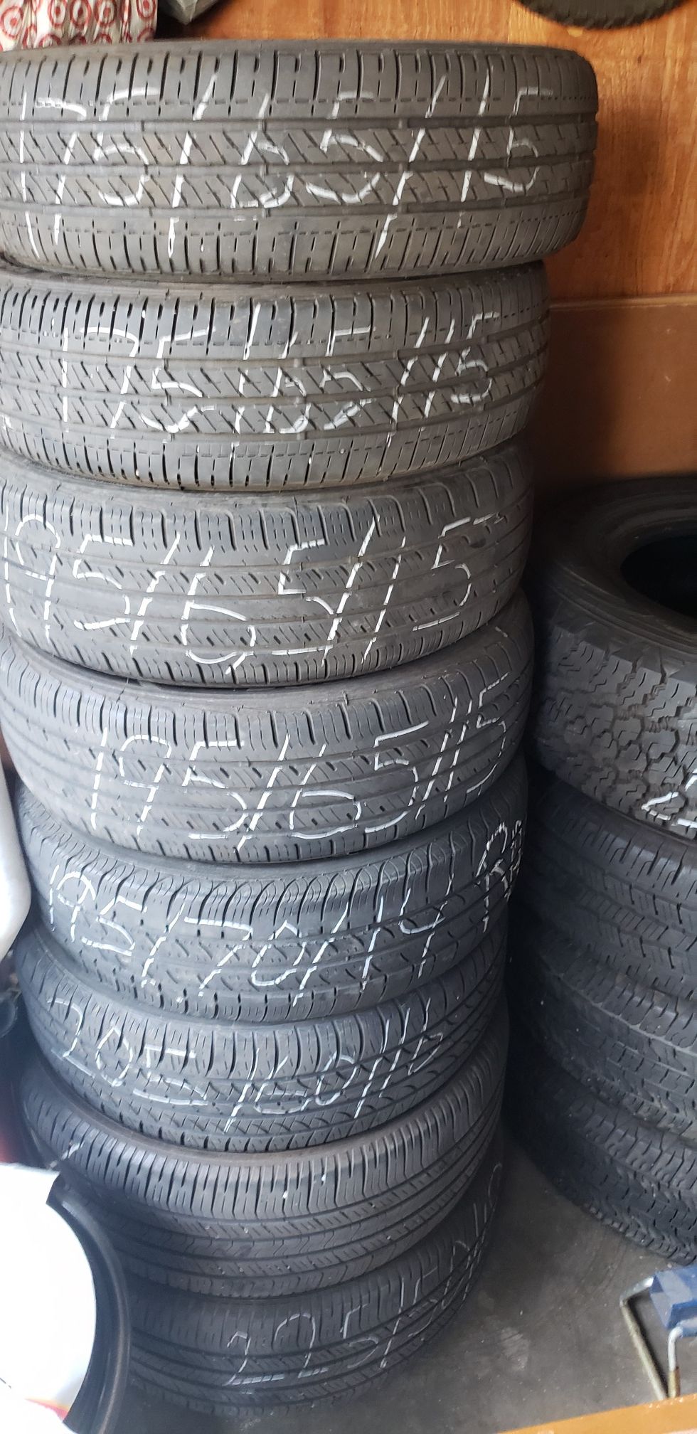 USED TIRES ..... (READ POST),,..15 each. ONLY HAVE WHATS LISTED!! for ...