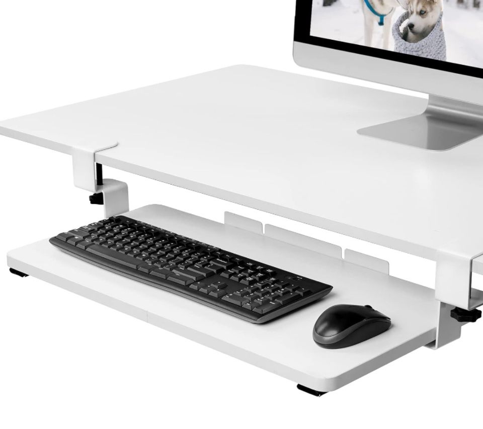 FlexiSpot Keyboard Tray Under Desk with C Clamp Mount 25 (30 Including ...