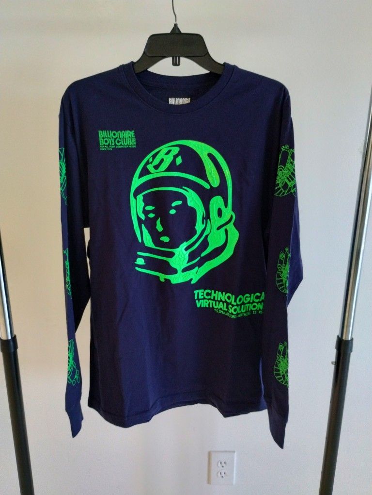 Billionaire Boys Club Shirt Men's (M) Blue Long Sleeve Astronaut ...