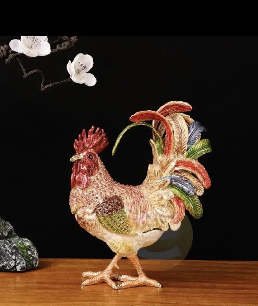 Large Rooster jewelry box, trinket box for Sale in Miami Gardens, FL ...