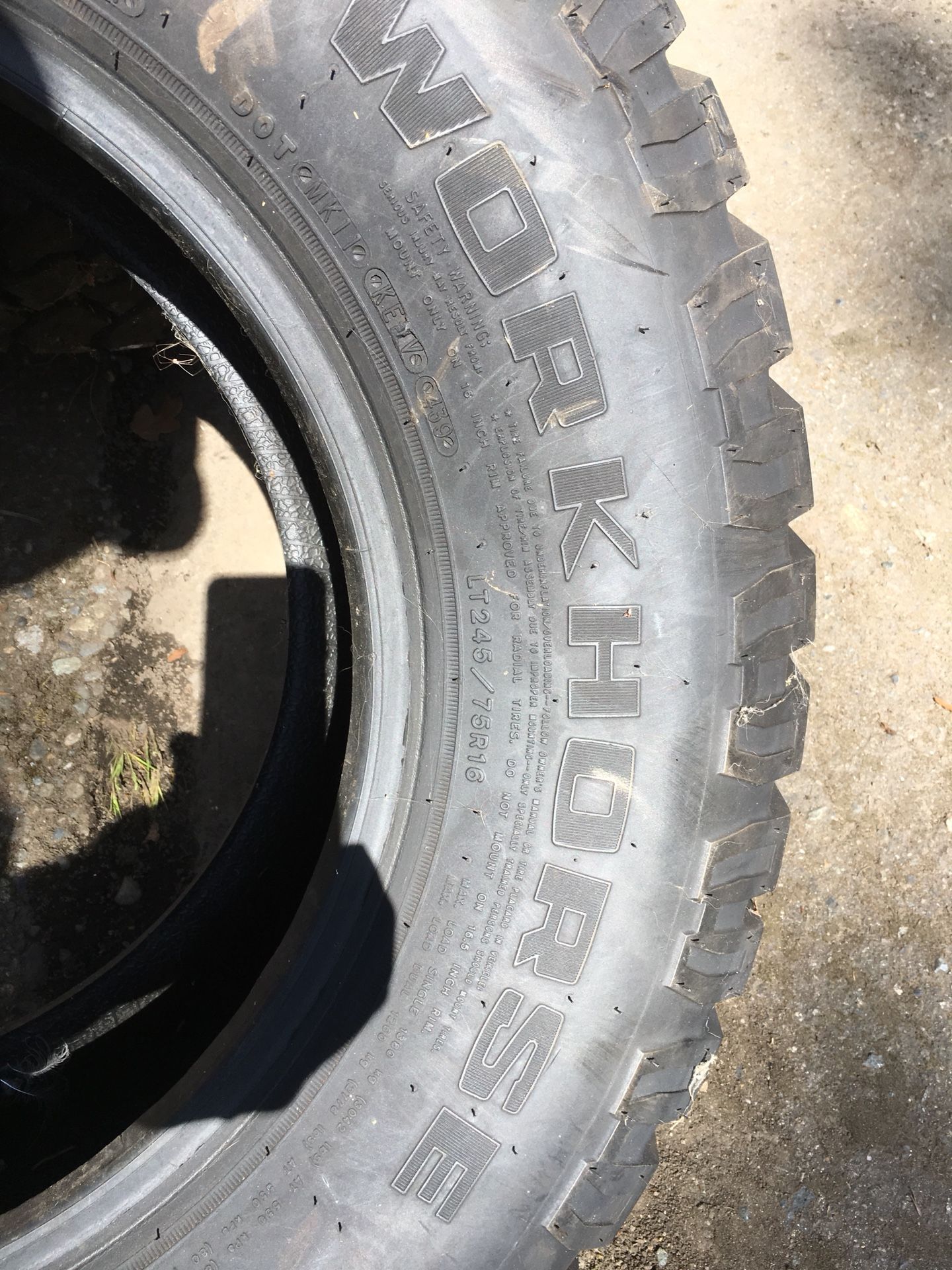 STUDDED SNOW TIRES – GOODYEAR WERE COURSE – LT 245/75R16 for Sale in ...