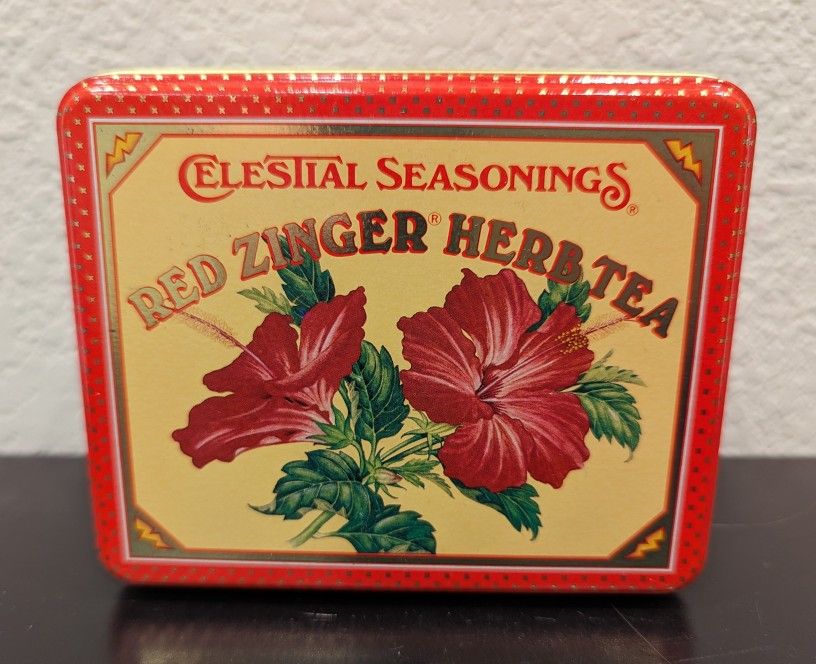 Celestial Seasonings Red Zinger Herbal Tea Tin Box 1984 Vintage for ...
