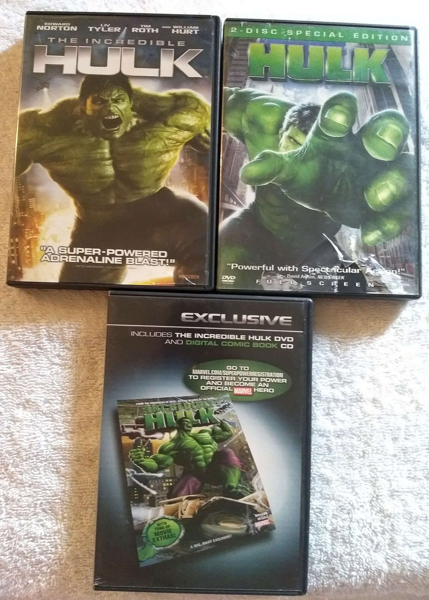 The Incredible Hulk Movie Dvd