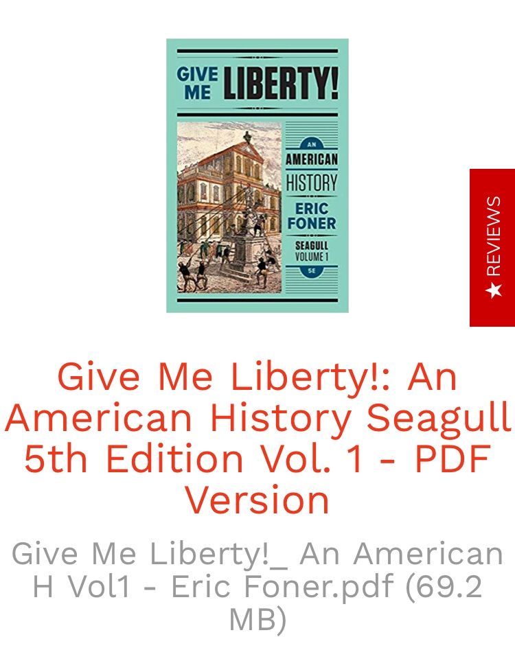 Eric Foner Give Me Liberty