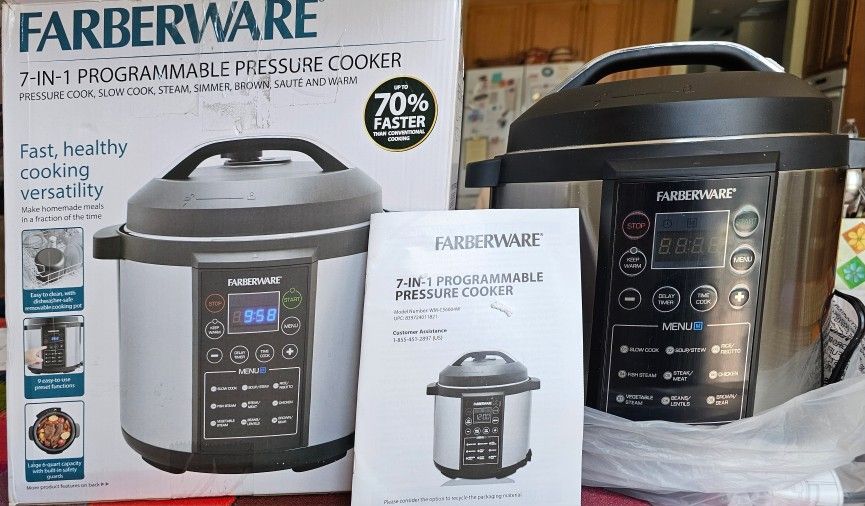 7 in 1 farberware pressure cooker Open Box for Sale in Corona, CA - OfferUp