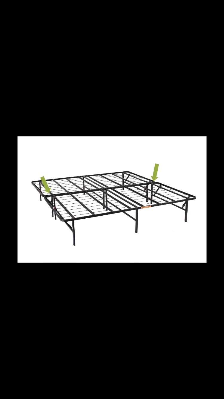 Mainstays 14" High Profile Foldable Steel Queen Platform Bed Frame ...