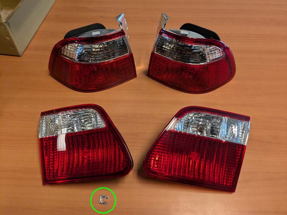 DEPO 99-00 Honda Civic Sedan Red/Clear Tail Lights for Sale in Rancho ...
