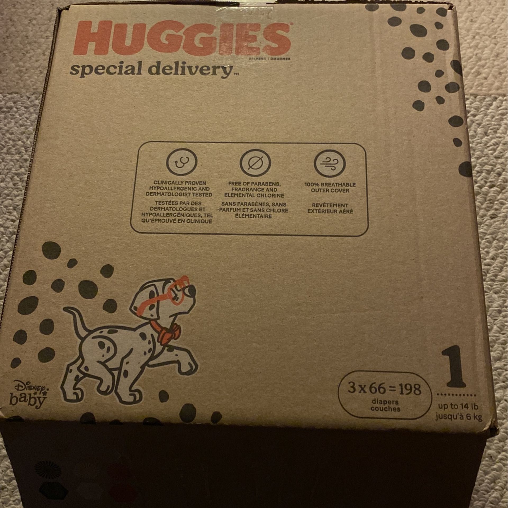 Huge Box Of Huggies Special Delivery Size 1 Diapers for Sale in ...