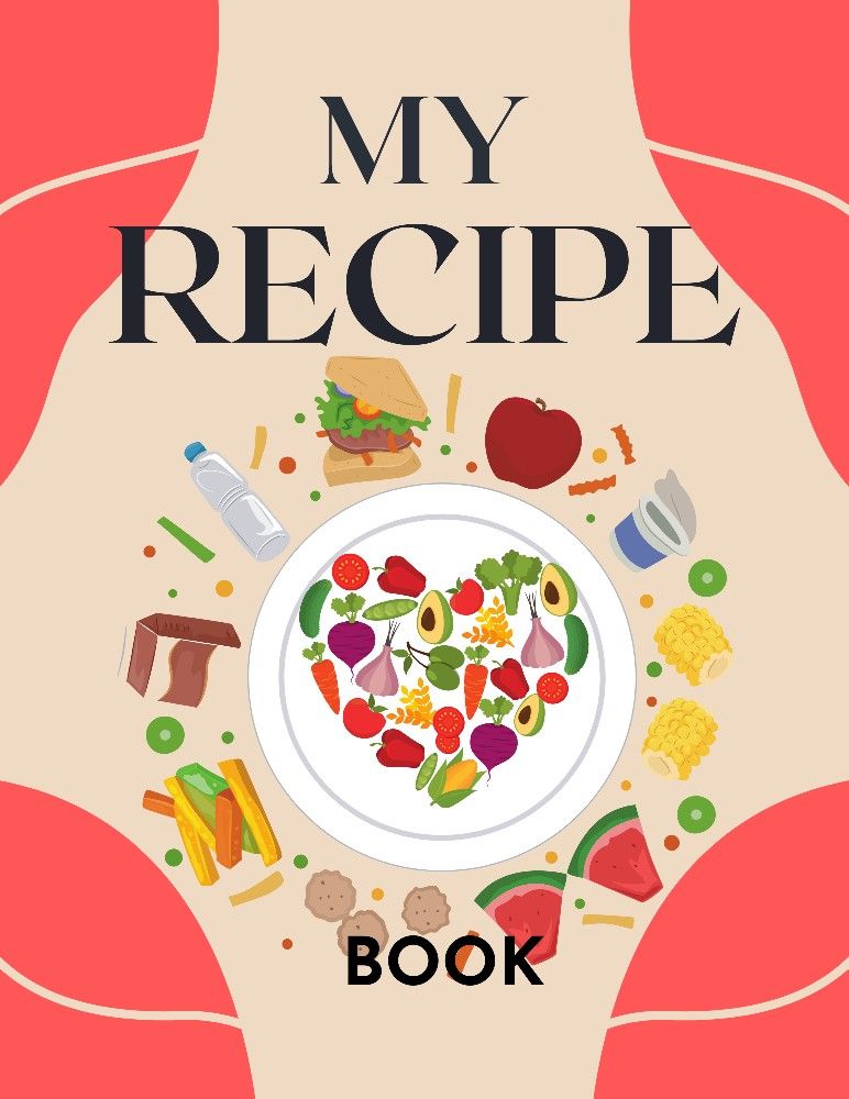 Blank Cookbook Cover Design