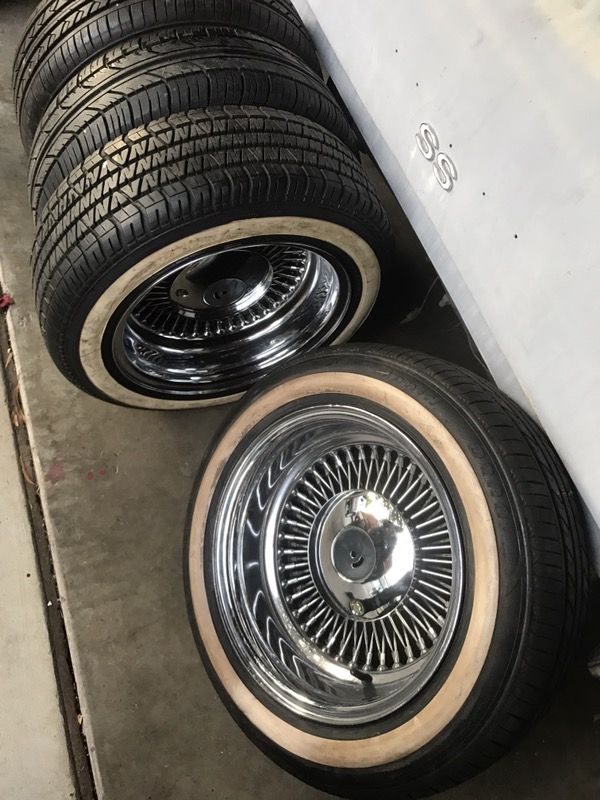 15" OG wire wheels 5 lug universal for Sale in Dixon, CA - OfferUp