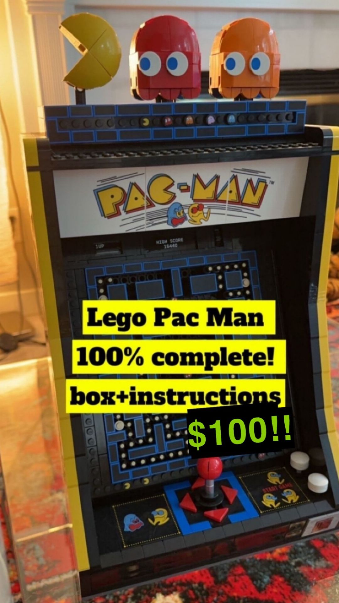 Lego 10323 pac man. 100% Complete With Box And Instructions for Sale in ...