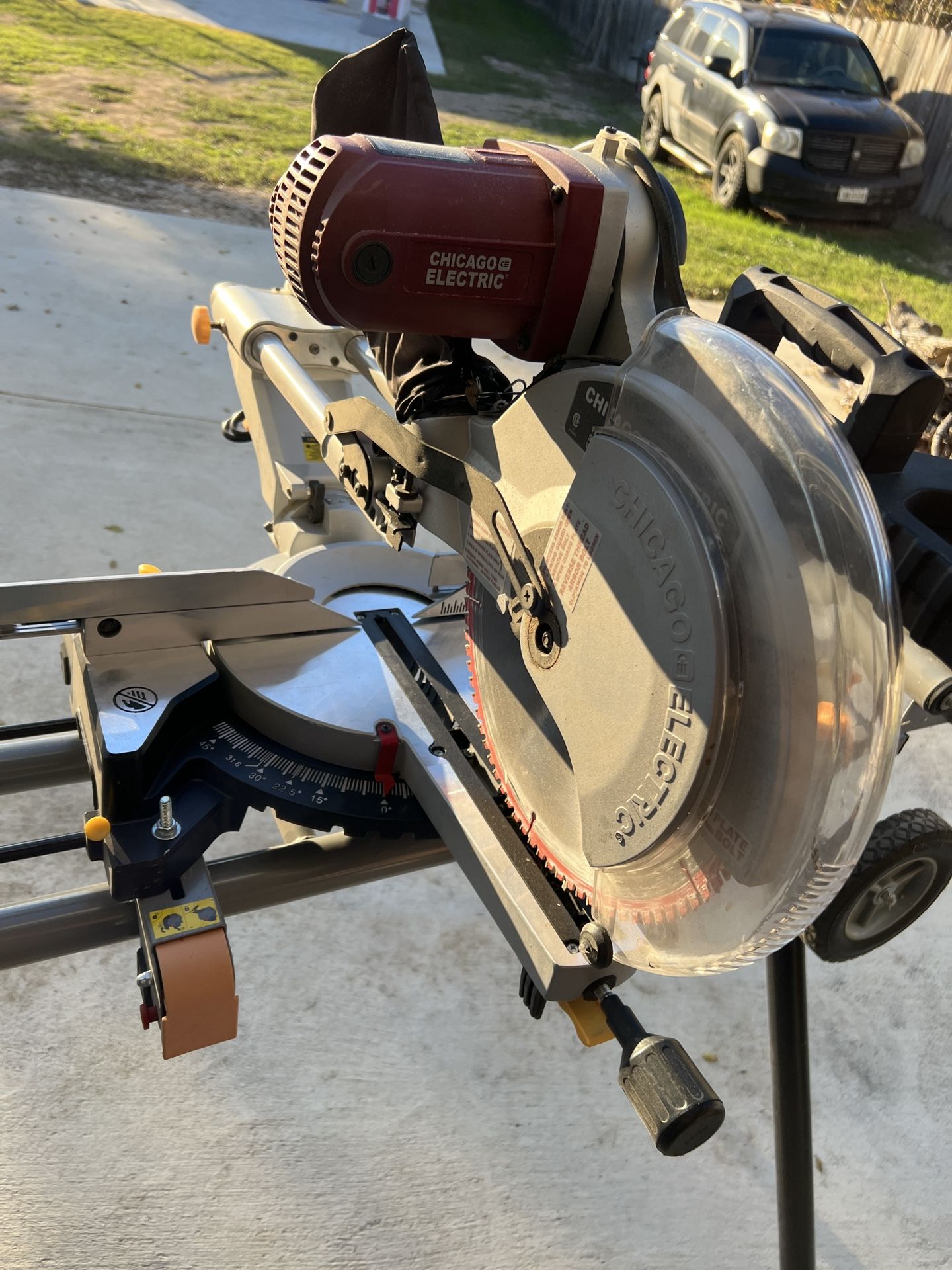 Chicago Electric 12 in. Double-Bevel Sliding Compound Miter Saw With ...